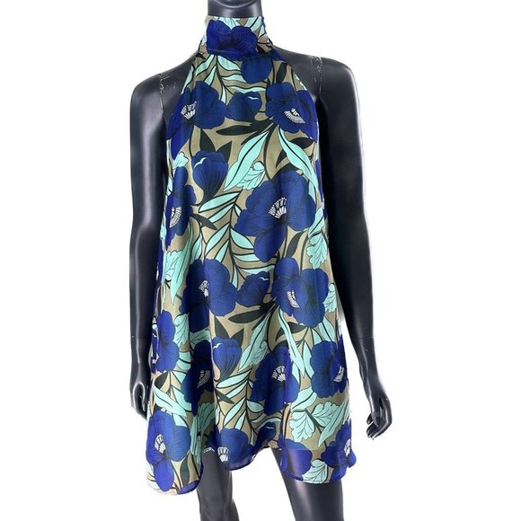 Judith March | Dresses | Judith March Blue And Green Floral Midi Dress ...